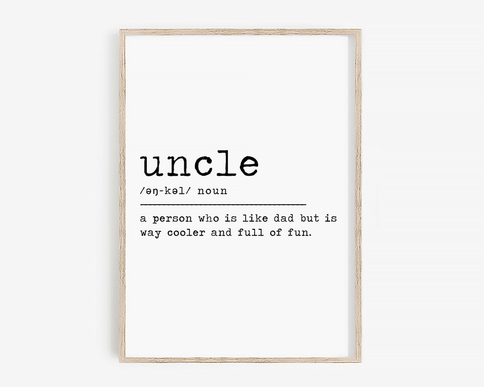 Uncle Definition Print Uncle Gift From Niece Uncle Gift - Etsy