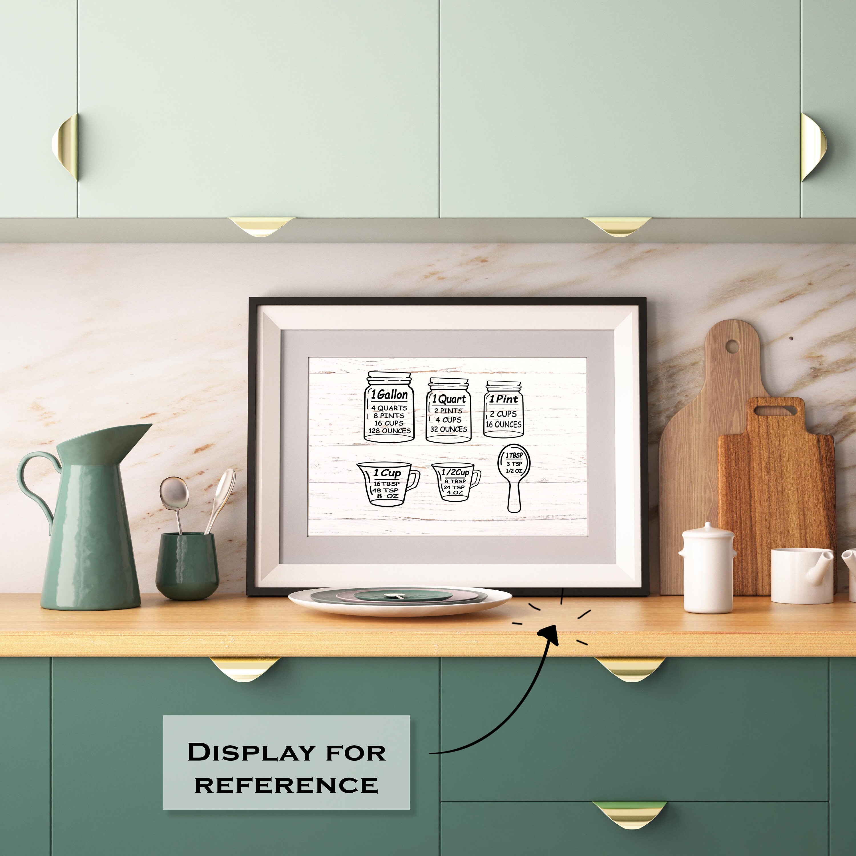 Kitchen Conversion Chart 5 SHEETS Kitchen Cheat Sheet - Etsy