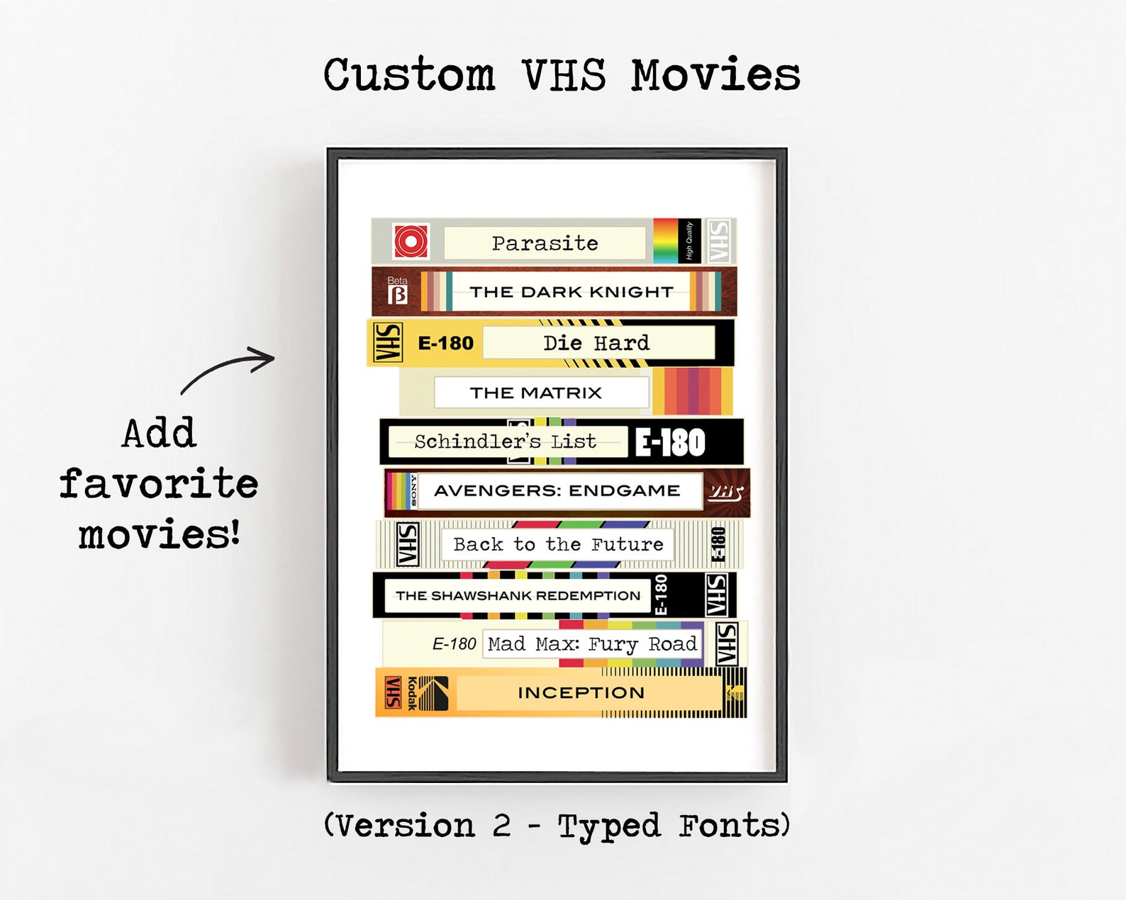 Custom Video Tape Print · Personalized Retro Movie Poster, Add Your ...