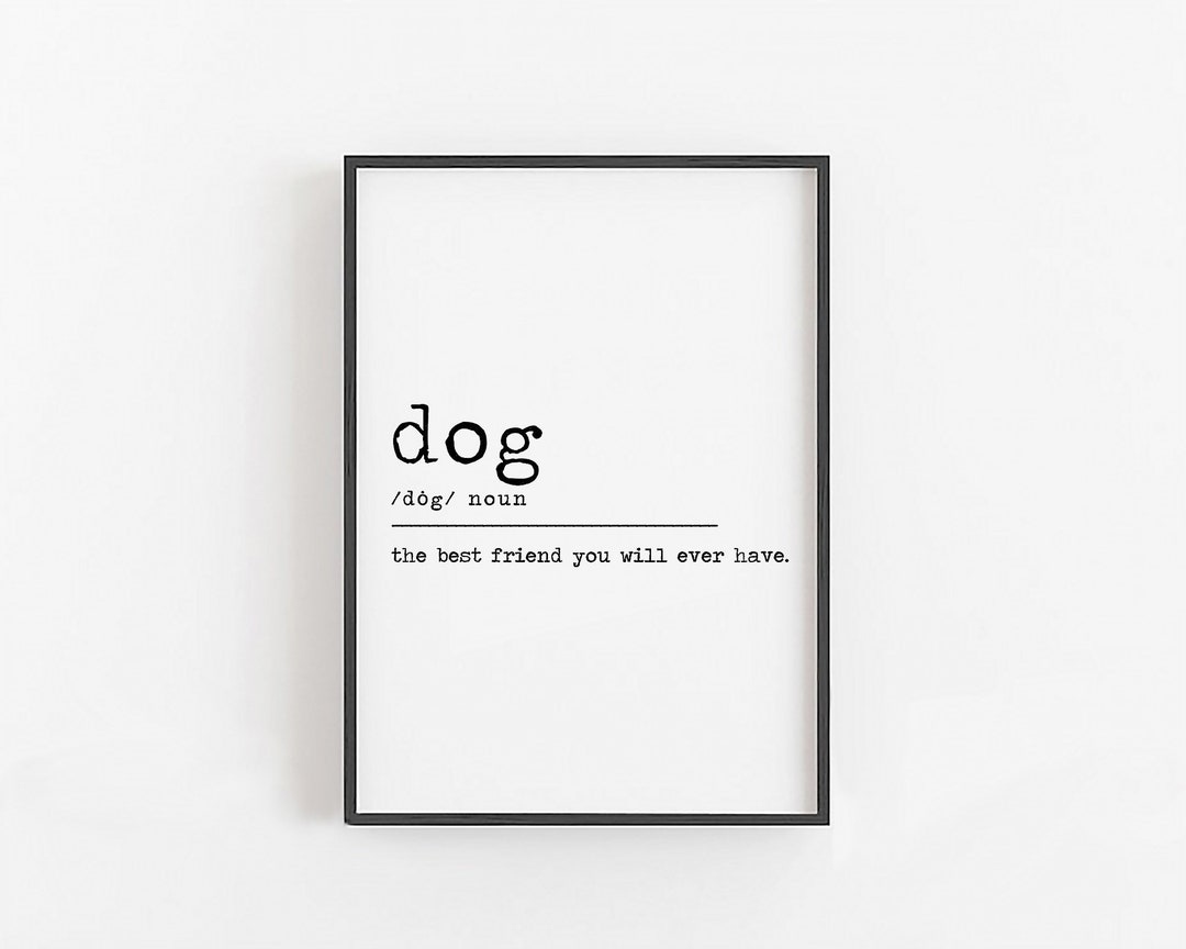 Dog Definition Print · Dog Lover Gift · Dog Dad Gift · Dog Mom Gift ...