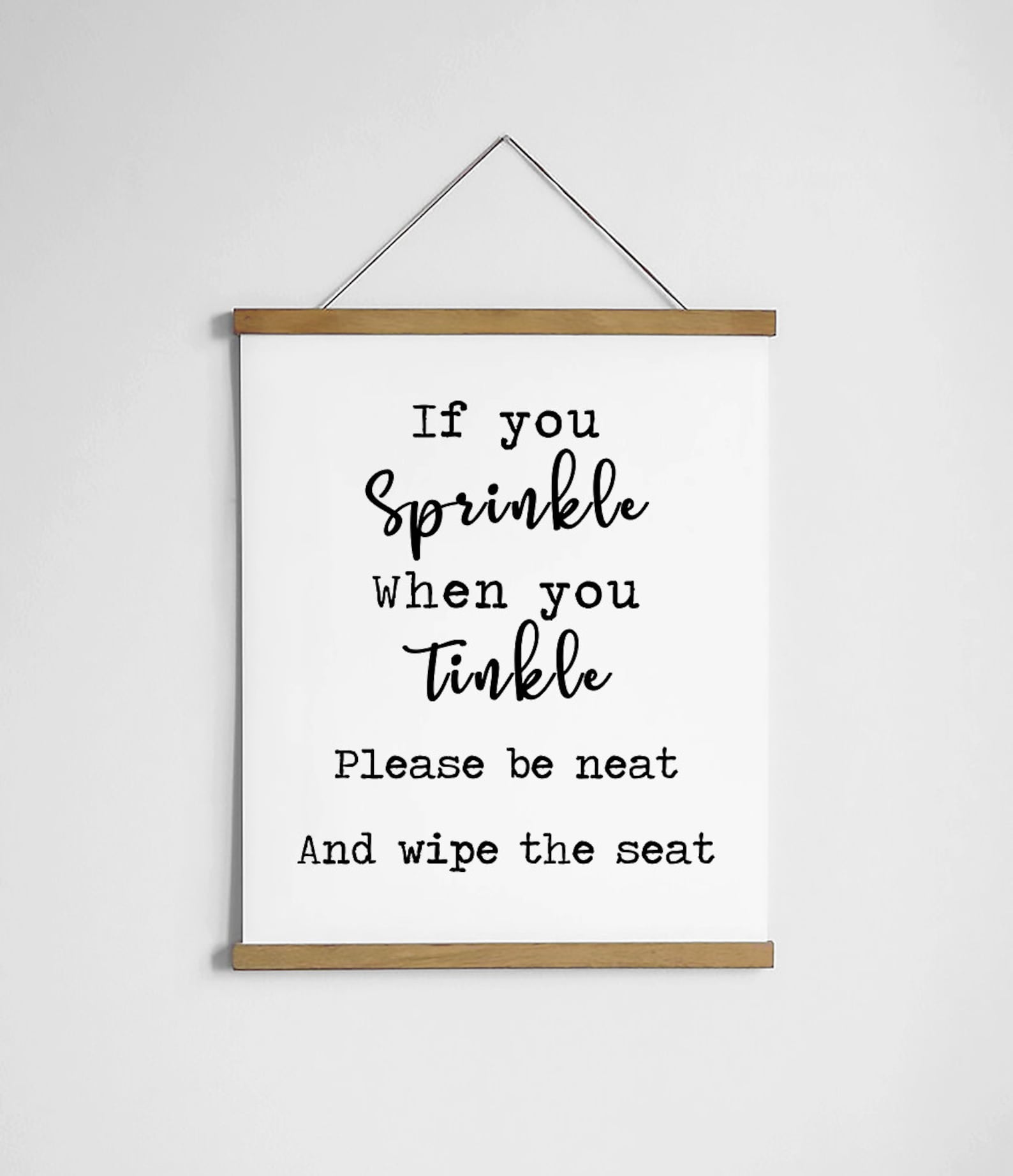 If You Sprinkle When You Tinkle Funny Bathroom Sign • Printable Decor ...
