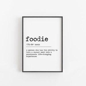 Funny Kitchen Definition Set of 3 · Foodie Definition, Calories, Diet ...