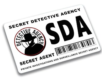 Secret Agent Id Card - Etsy