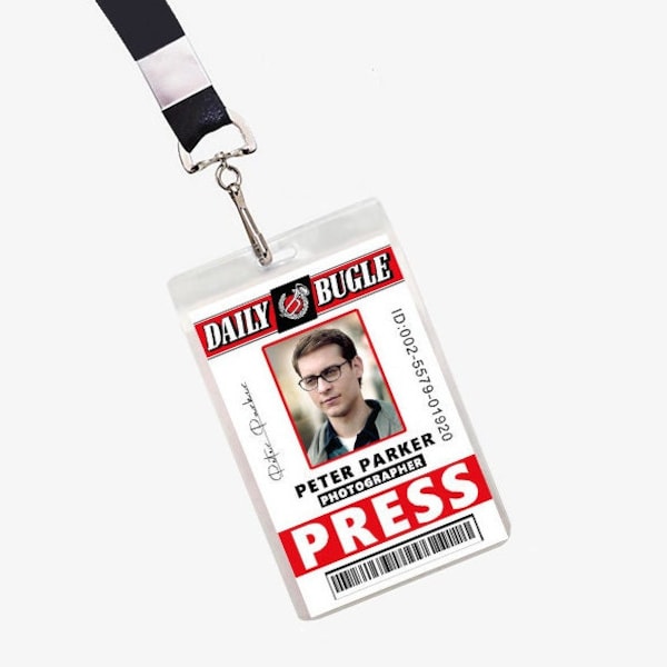 Peter Parker Press Badge Svg - Etsy