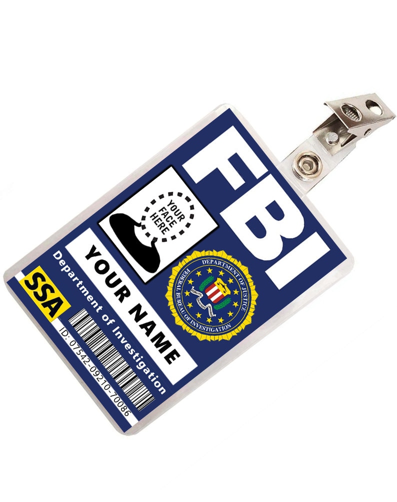 Custom Criminal Minds FBI Blue ID Badge Costume Name Tag Prop - Etsy UK Custom Criminal Minds FBI Blue ID Badge Costume Name Tag Prop - Etsy UK