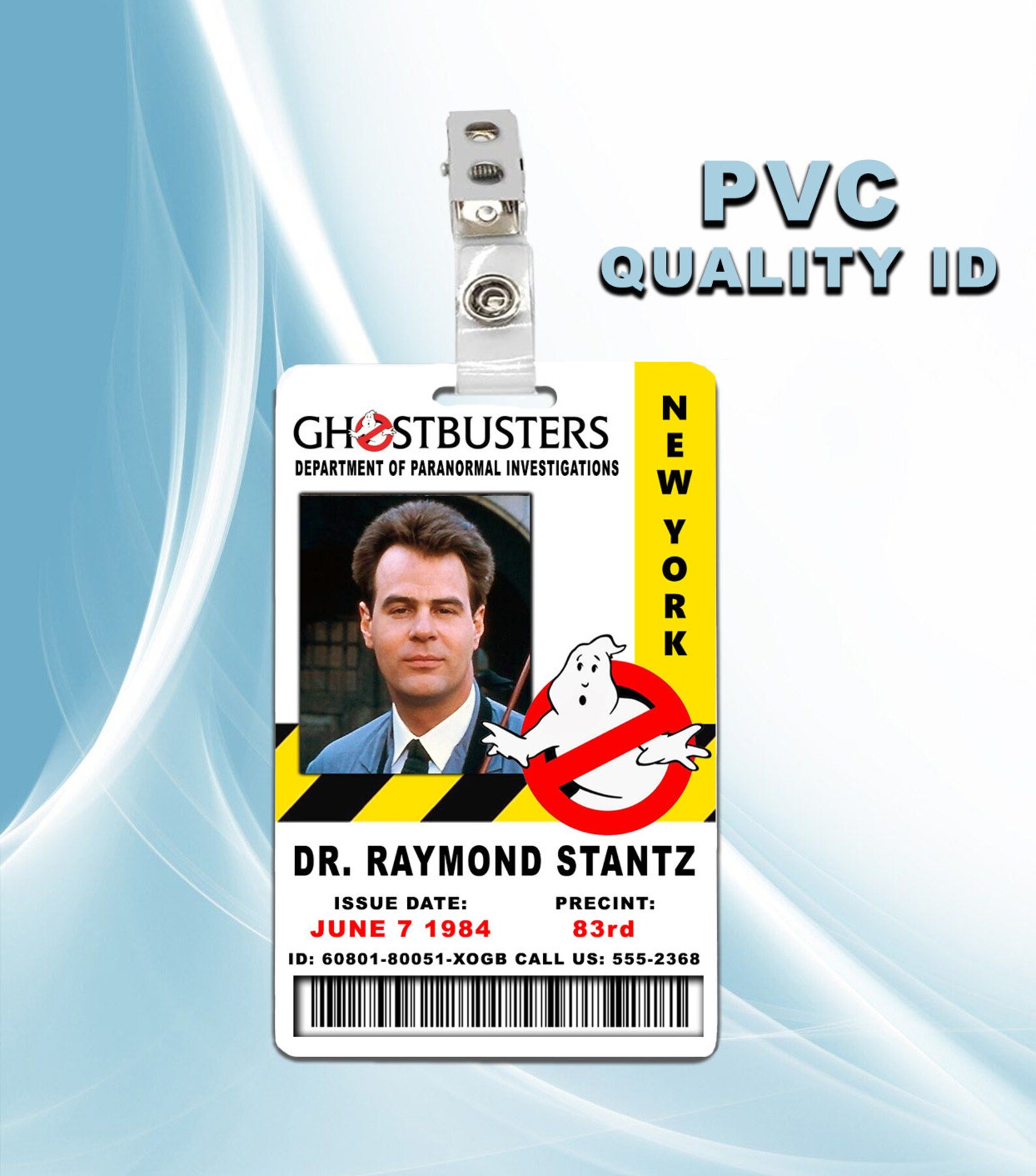 Ghostbusters Raymond Stantz Plastic ID Movie Prop Name Tag PVC - Etsy