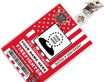 Firefighter Name Tag - Etsy
