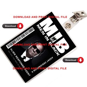 MIB Men in Black Agent K ID Badge Cosplay Costume Name Tag - Etsy