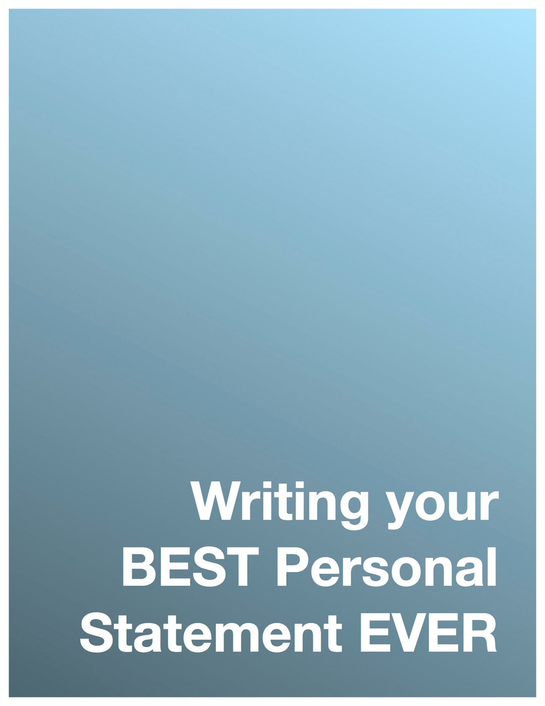 Personal Statement Writing Guide - Etsy
