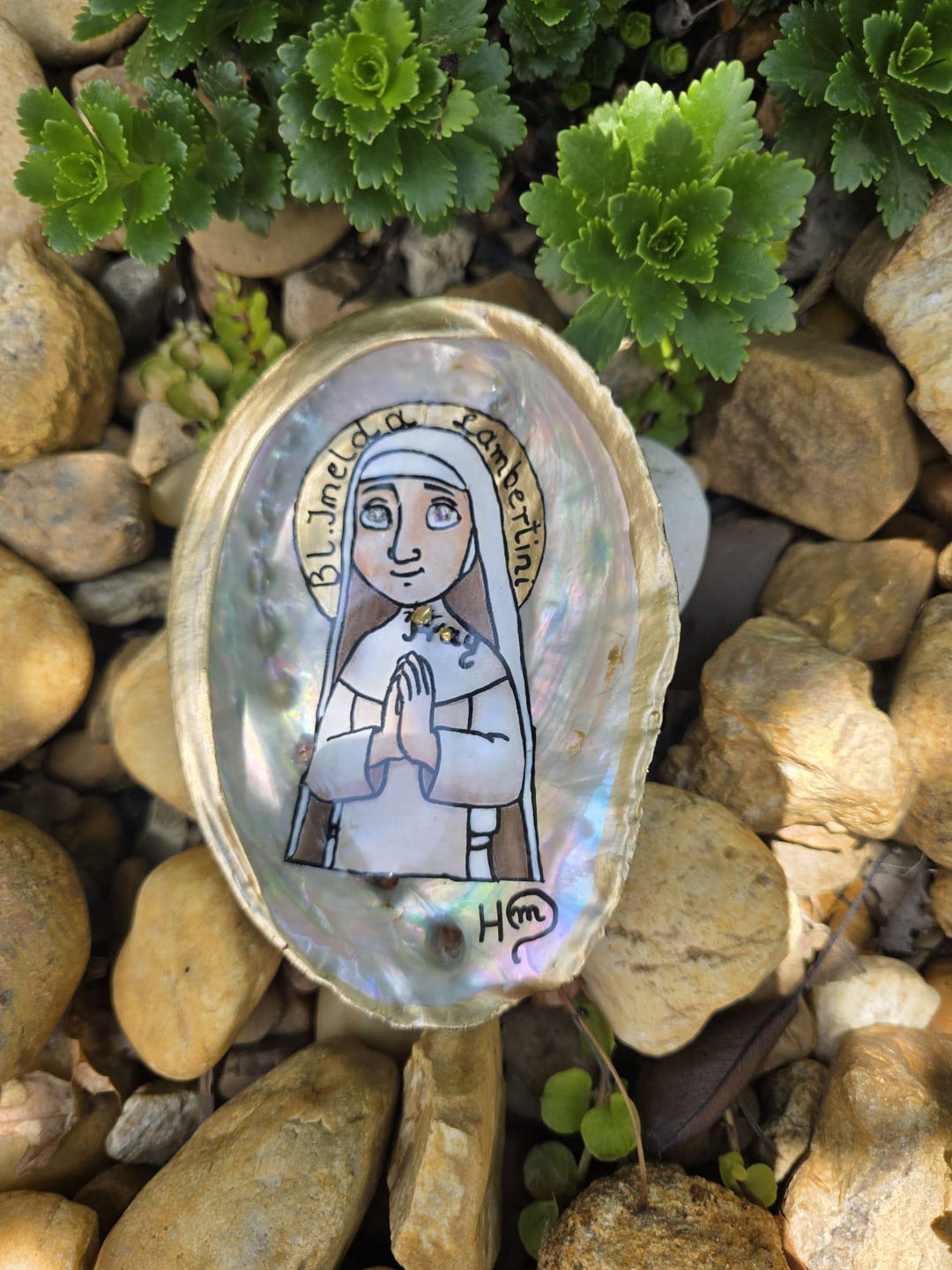 Blessed Imelda Lambertini | Handcrafted Abalone Shell | Spiritual Item ...