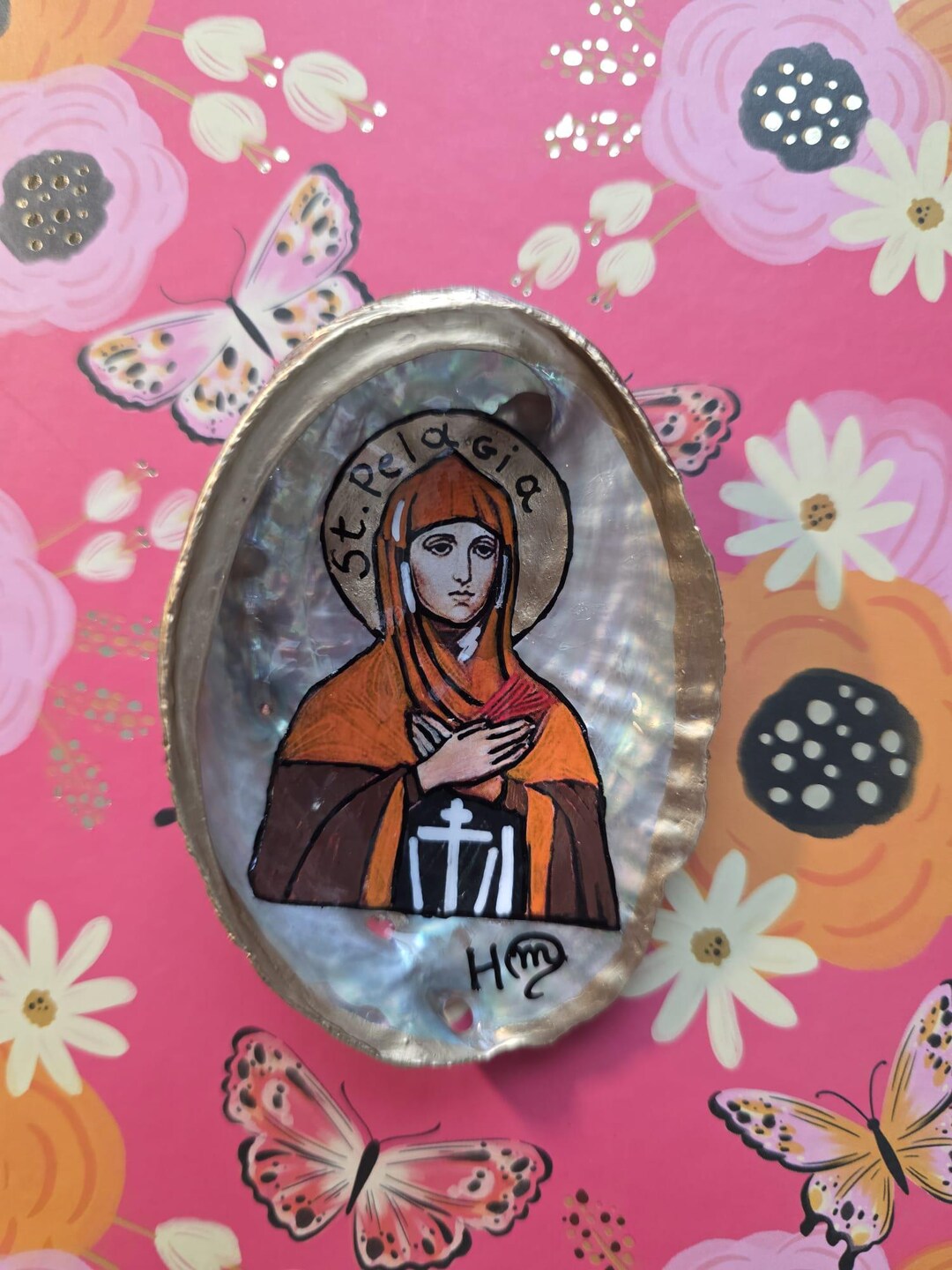 Abalone Shell With Saint Pelagia - Patron Saint of Actresses - Etsy