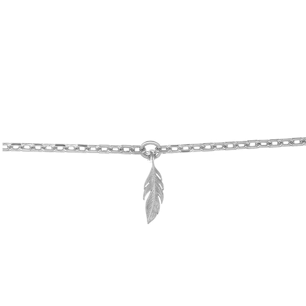 Sterling Silver Feather Anklets for Women - Etsy
