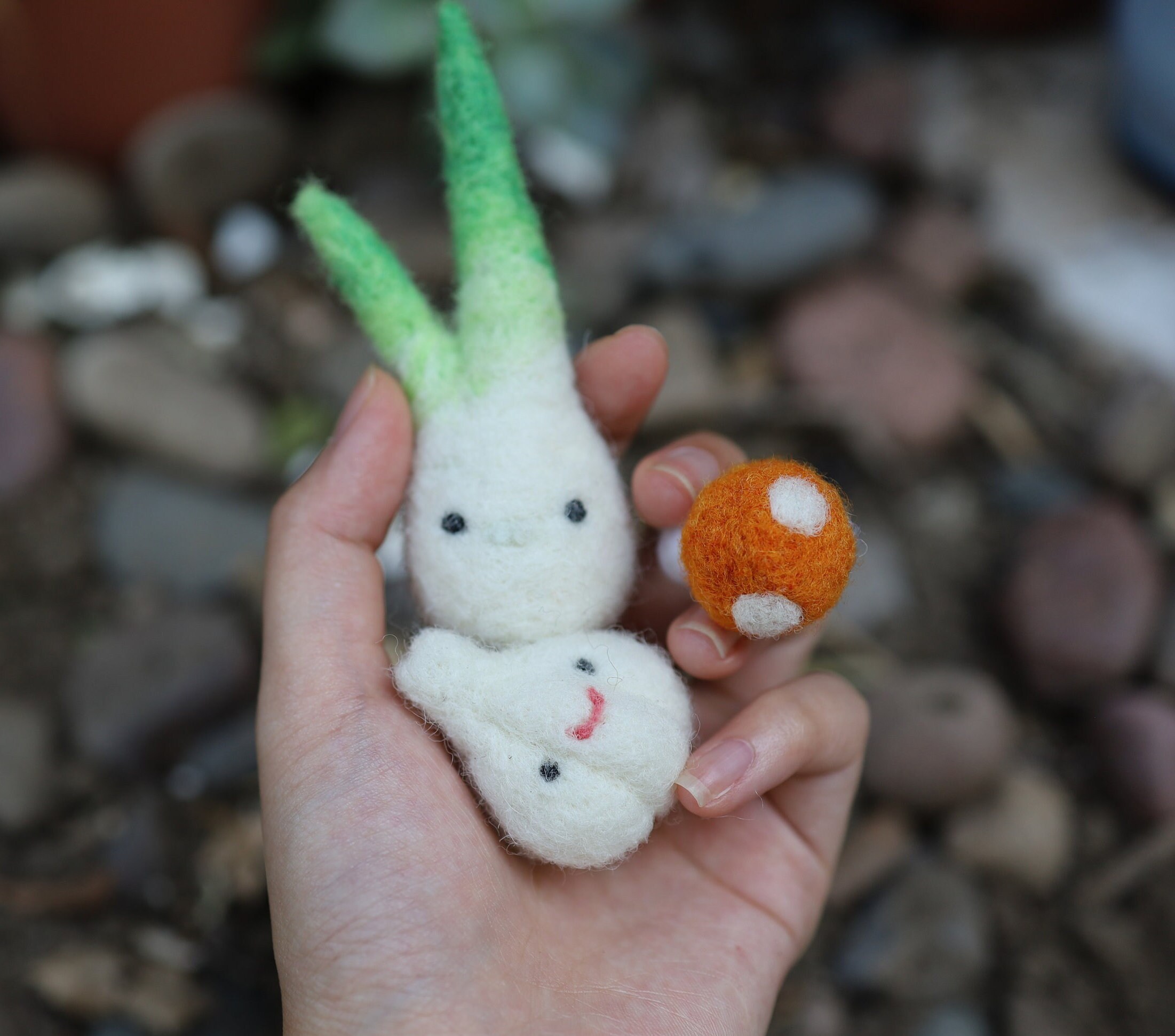 Felted Garlic and Green Onion Kit - Etsy