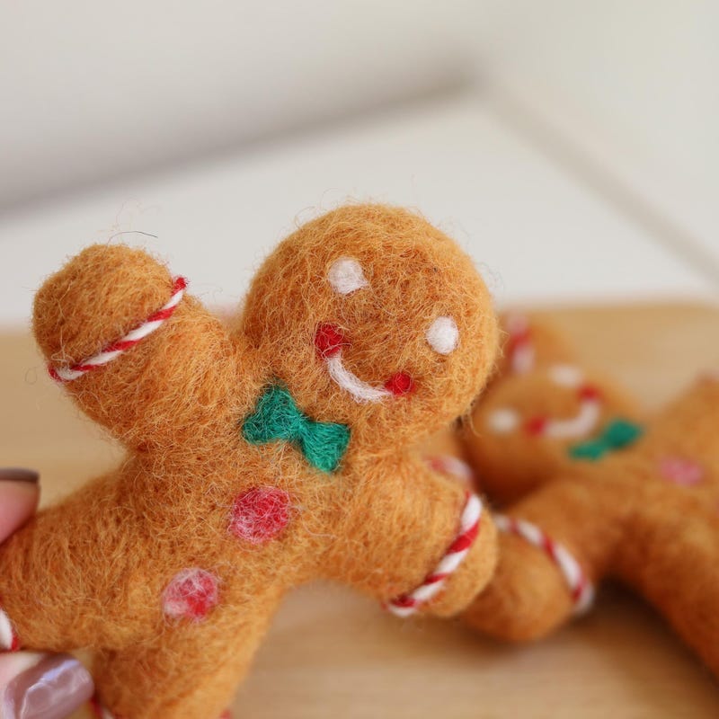 Felt Gingerbread Magnets - Etsy