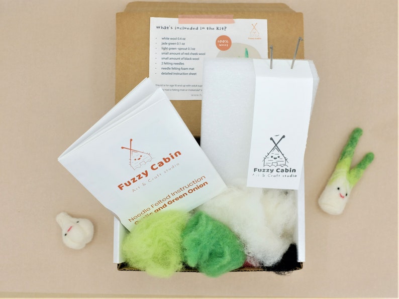Felted Garlic and Green Onion Kit - Etsy