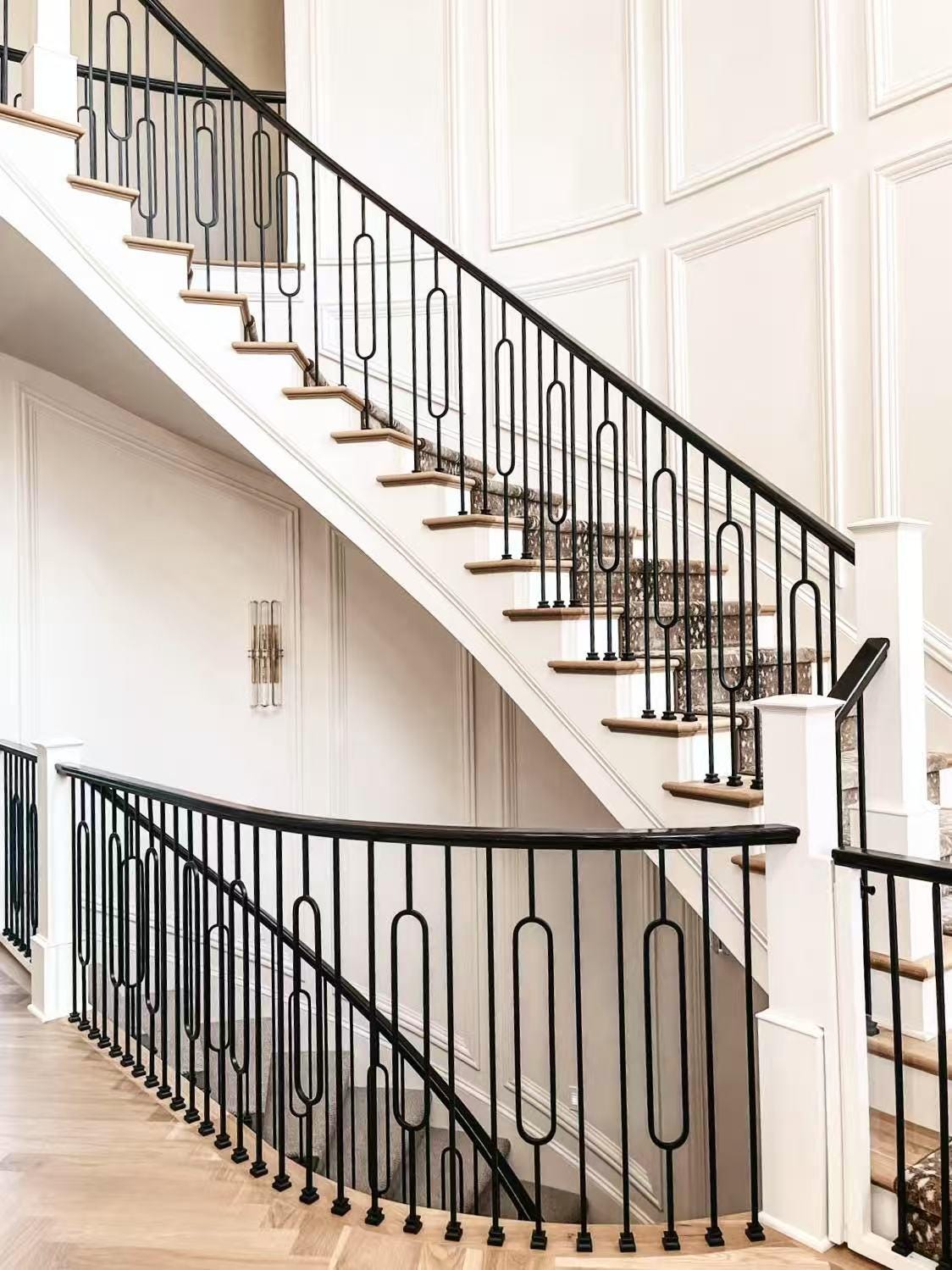Satin Black Stair Iron Baluster: Modern Metal Spindle 1/2''x1/2''x44 ...