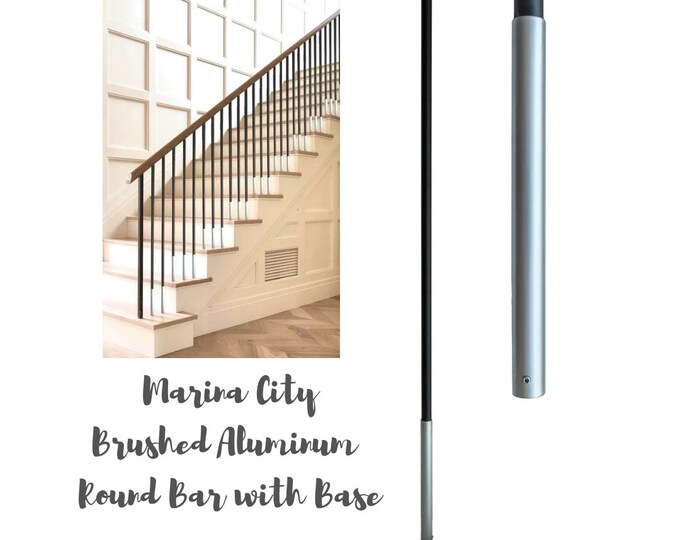 Iron Balusters Metal Stair Spindles for Stairs Brushed Aluminum Round ...