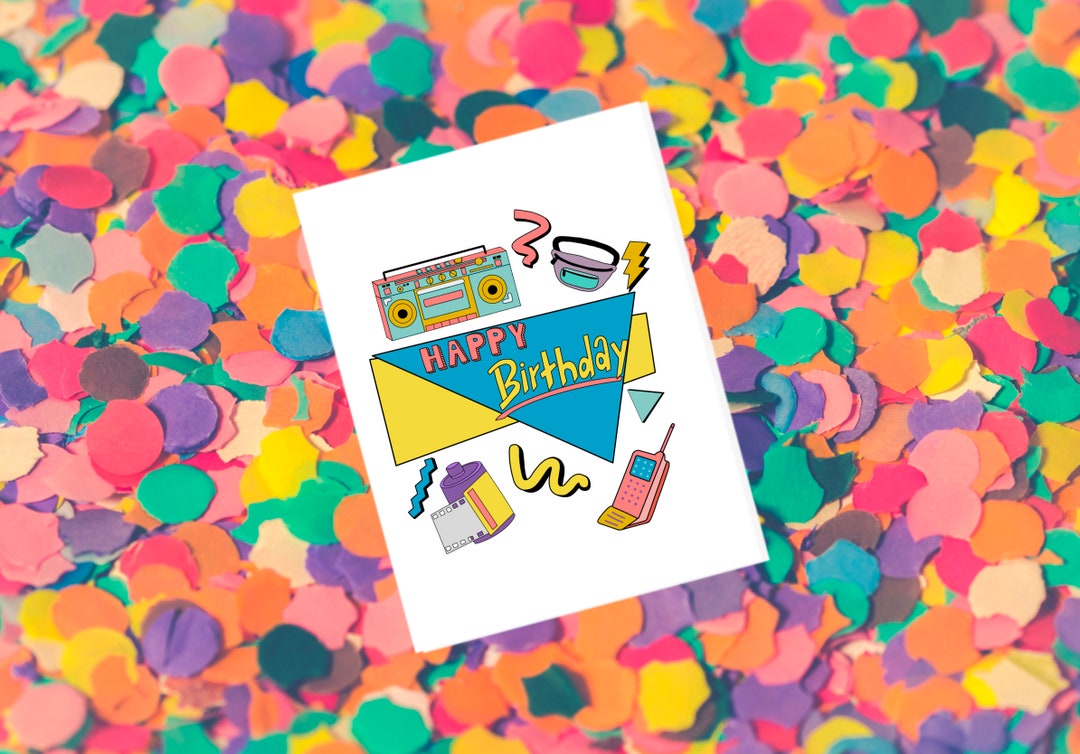 90s Decade Birthday Card - Etsy
