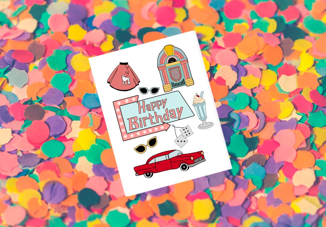 50s Decade Birthday Card - Etsy