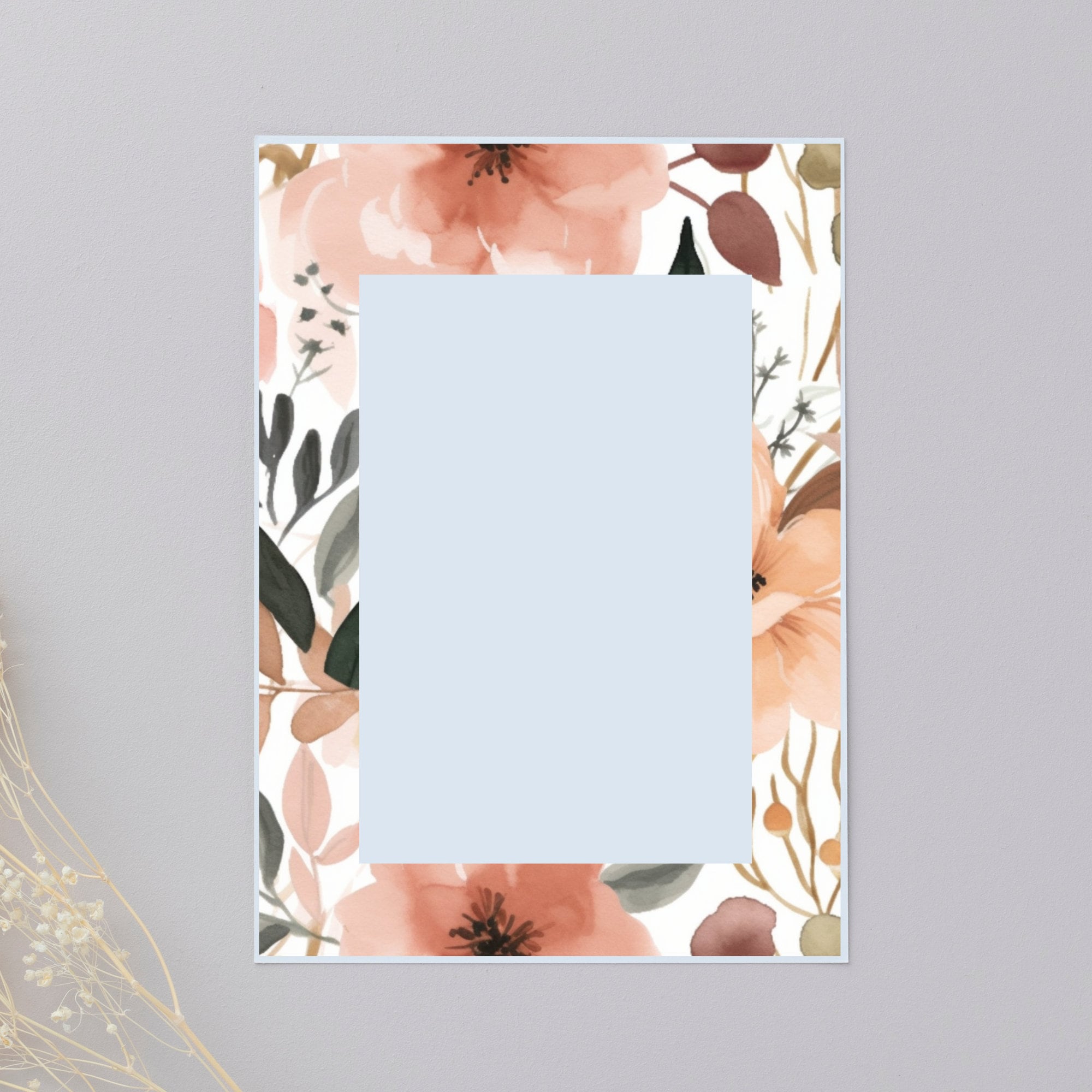 Rustic Blush and Neutral Floral Digital Paper Pack: Seamless Patterns ...