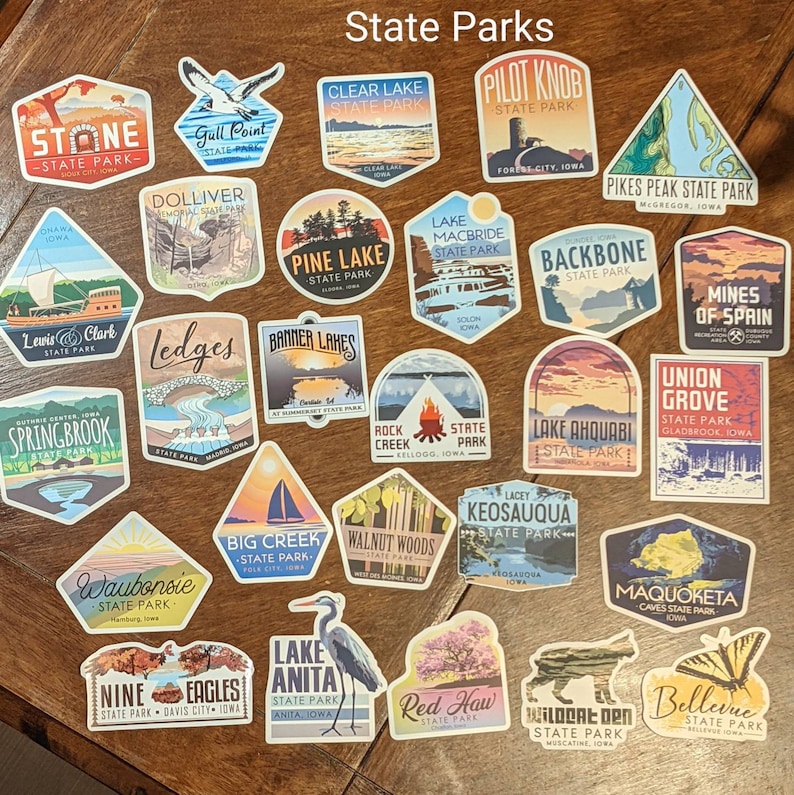 Pick 3 Iowa Stickers - Etsy