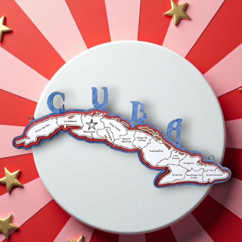CUBA Digital File of Map, Perfect for Office,gift, Hanging on the Wall ...