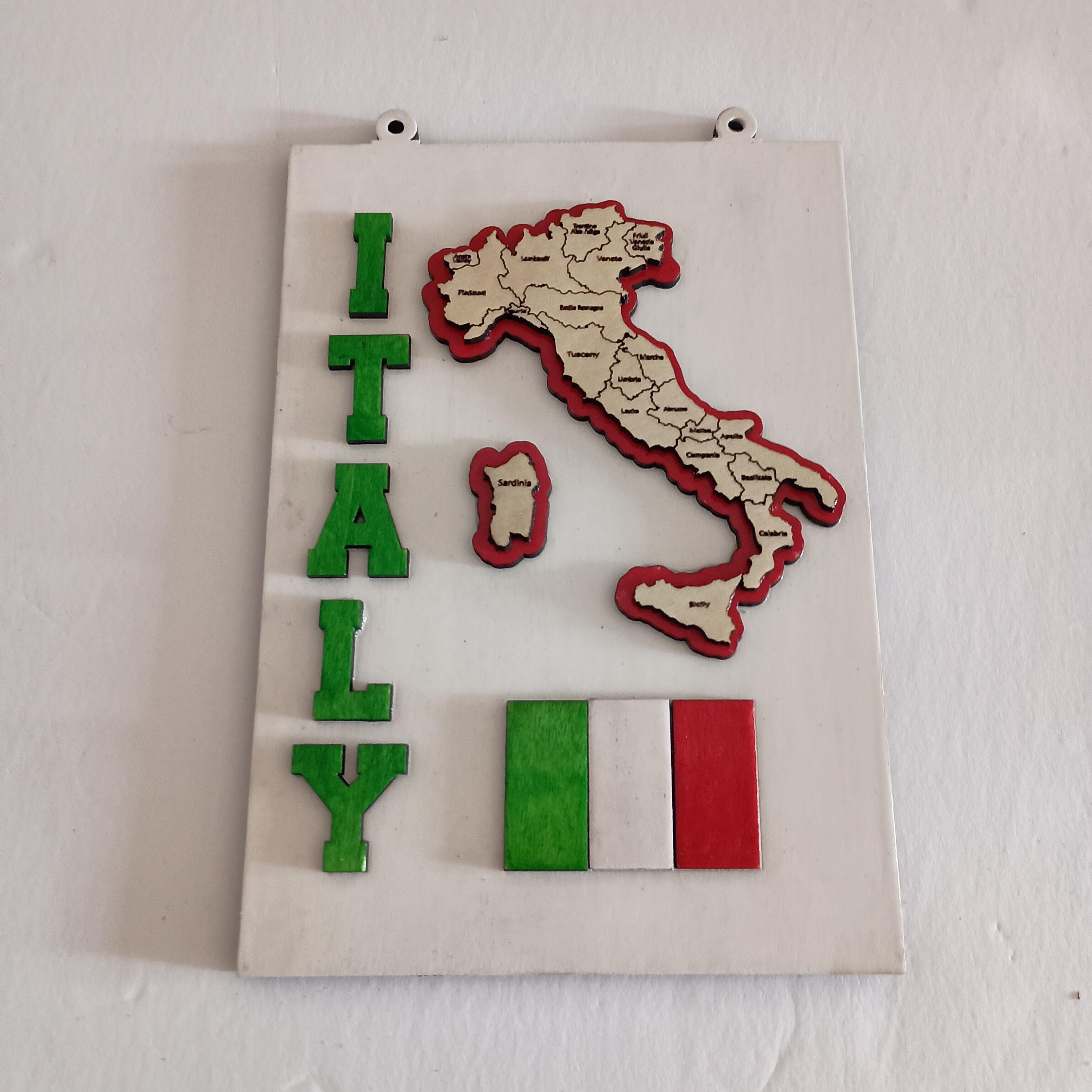 Ready for Laser Cutting Italy Map and Flag SVG, Ideal Gift for Travel ...