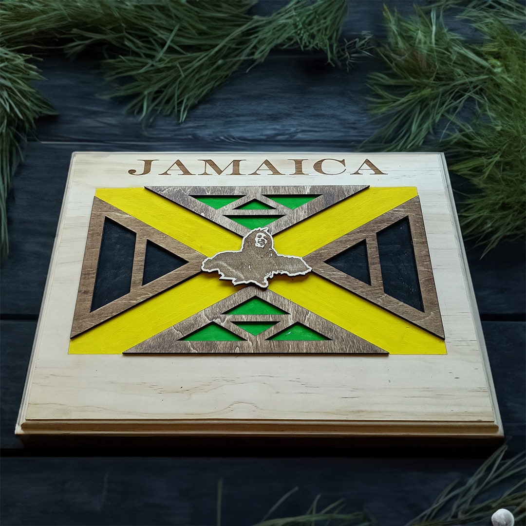 Jamaica Homemade and Engraved Flag - Etsy