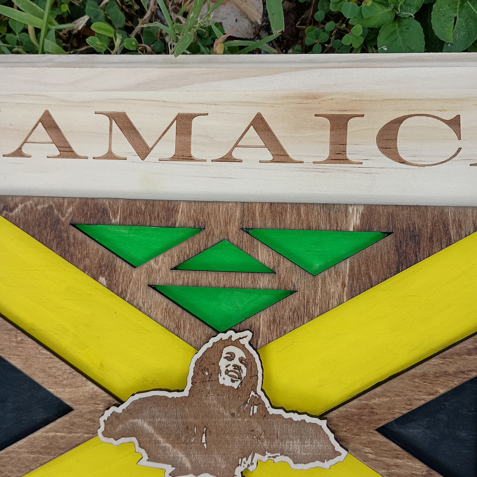 Jamaica Homemade and Engraved Flag - Etsy