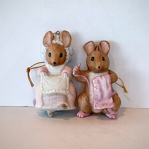Vintage Beatrix Potter Matte Porcelain Ornaments Copyright by Frederick ...