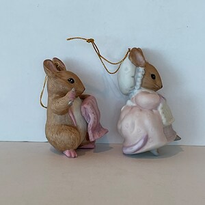 Vintage Beatrix Potter Matte Porcelain Ornaments Copyright by Frederick ...