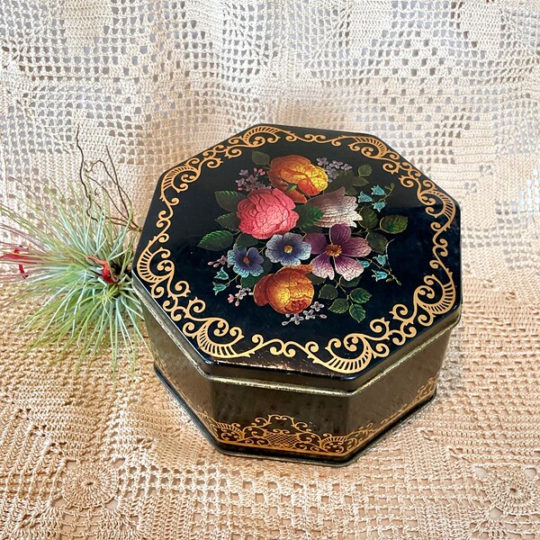 Floral Tin Box - Etsy