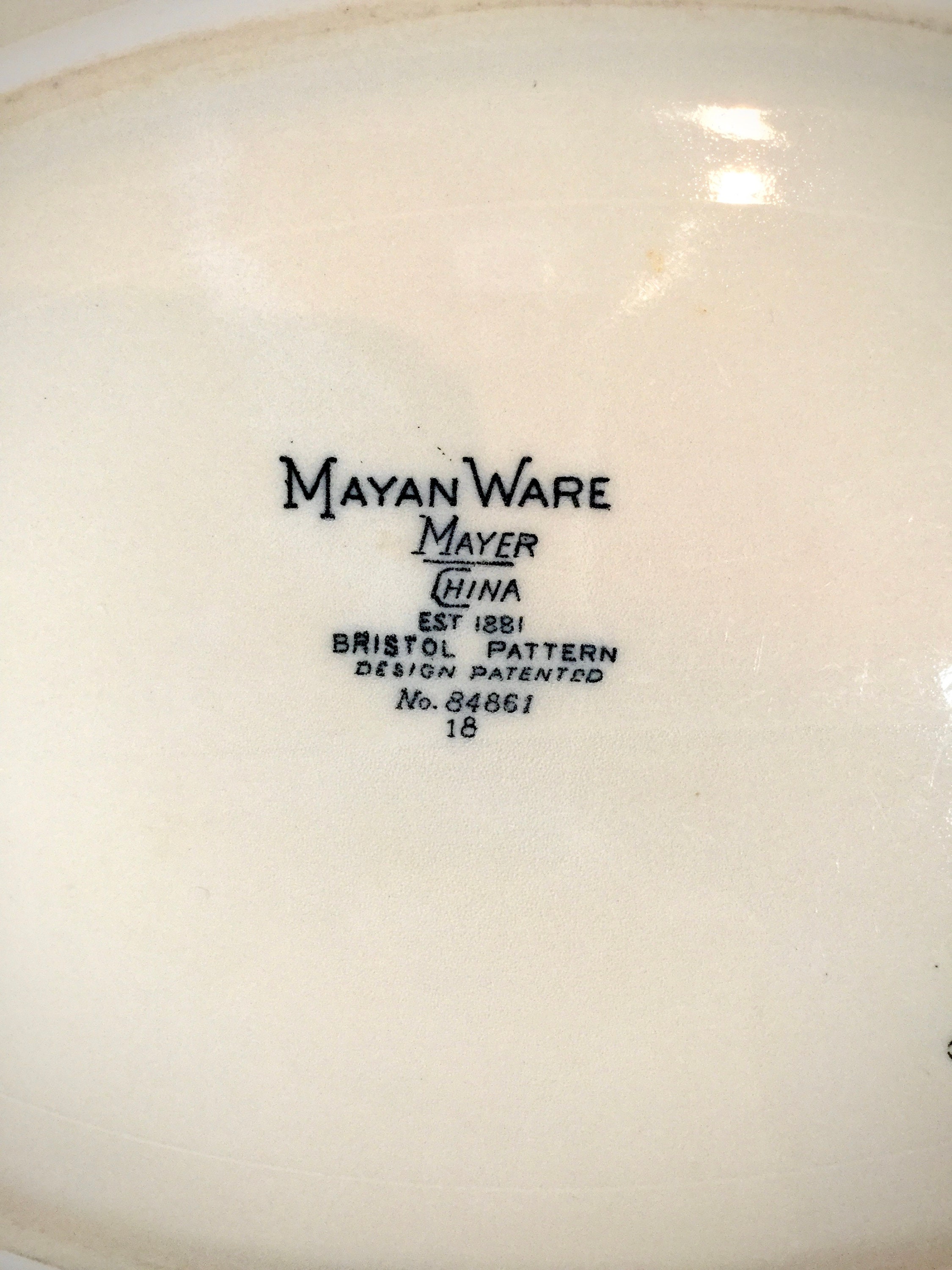 Dining & Serving Plates Kitchen & Dining Vintage Mayan Ware Oval China ...