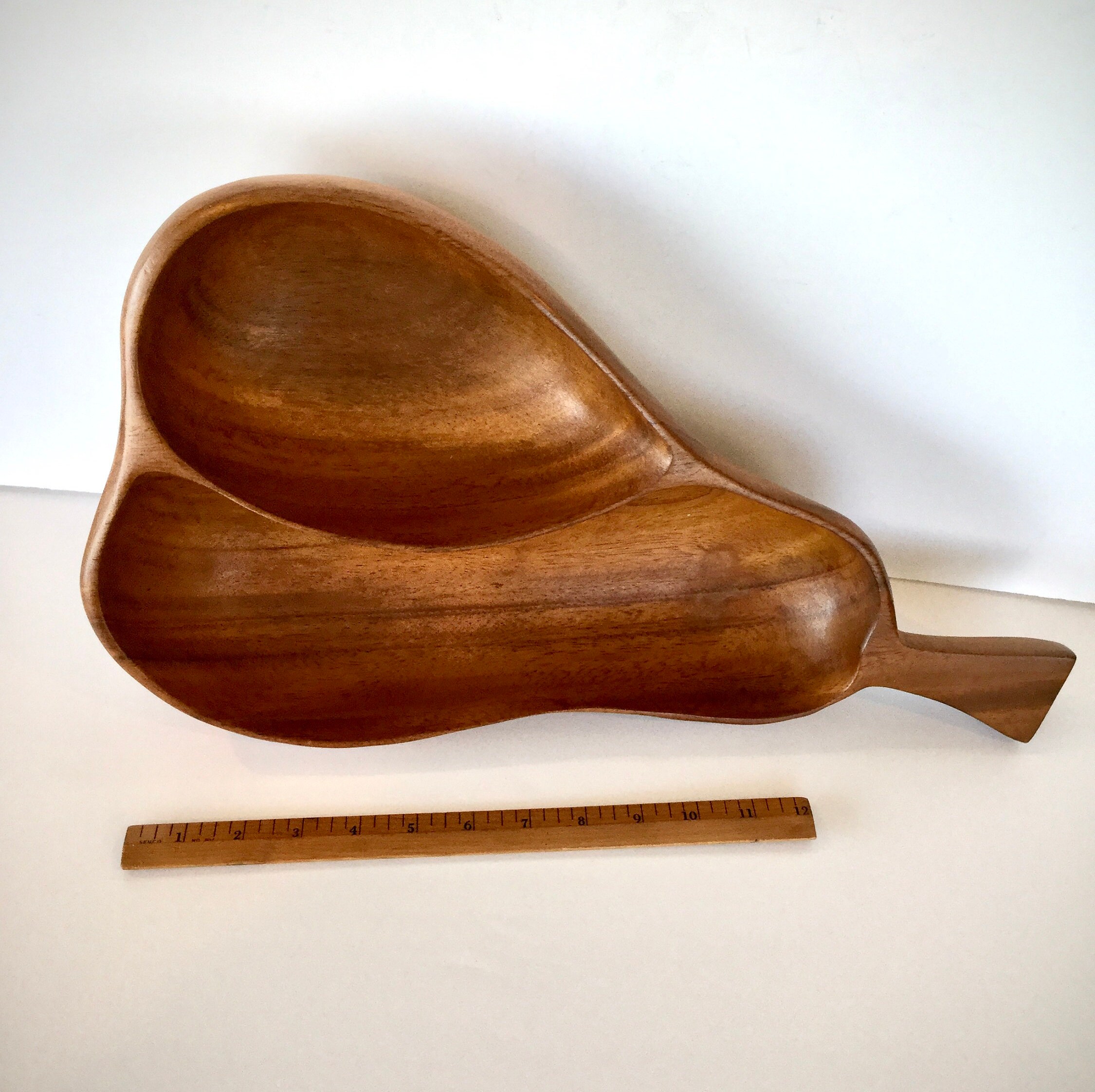 Vintage Hand Made Large Size Monkey Pod Wooden Pear Shaped Two | Etsy