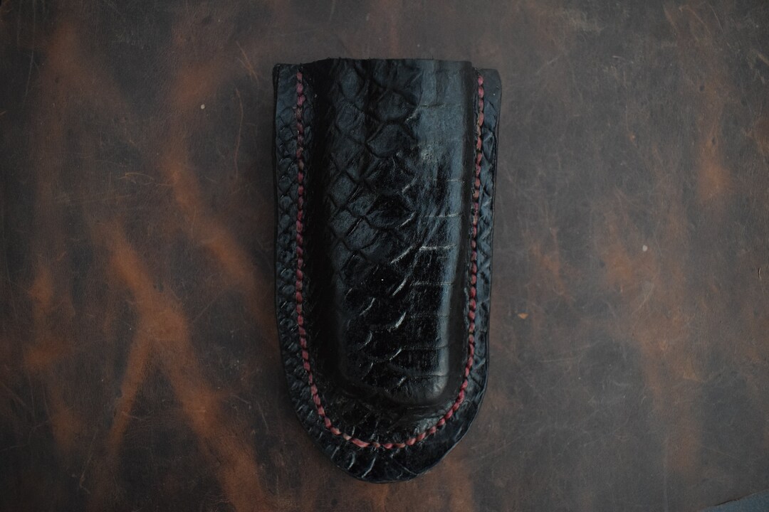 Coldsteel Recon 1 Custom Leather Sheath Midnight Shadow Black Python ...
