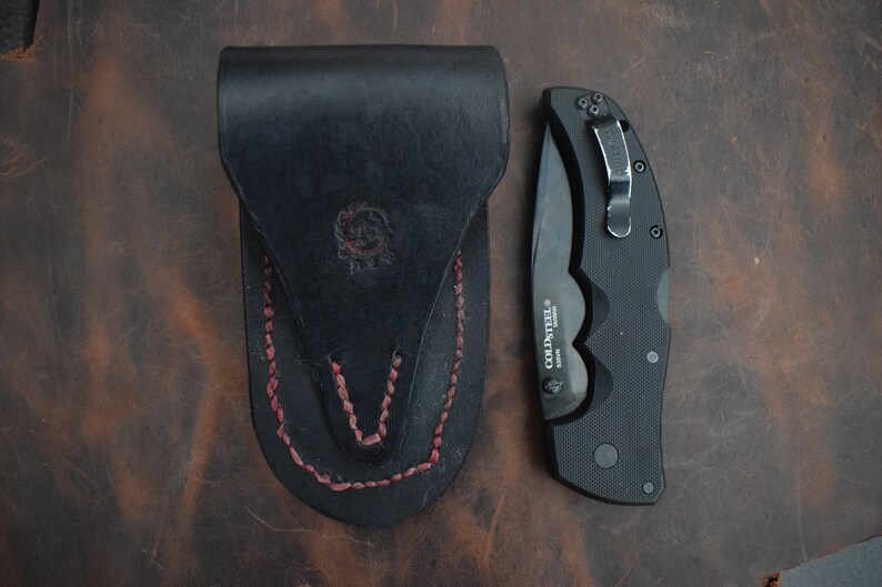Coldsteel Recon 1 Custom Leather Sheath Midnight Shadow Black Python ...