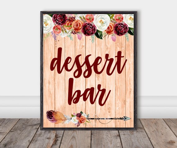 Dessert Table Sign Dessert Bar Sign Dessert Sign Dessert | Etsy