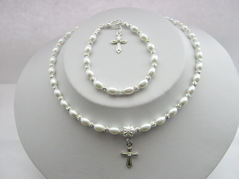 First Holy Communion Necklace Bracelet Jewellery Set, Confirmation ...
