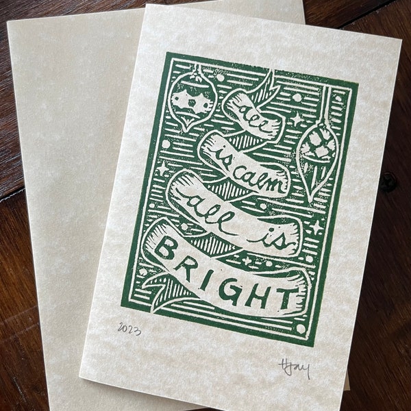 Block Print Cards - Etsy