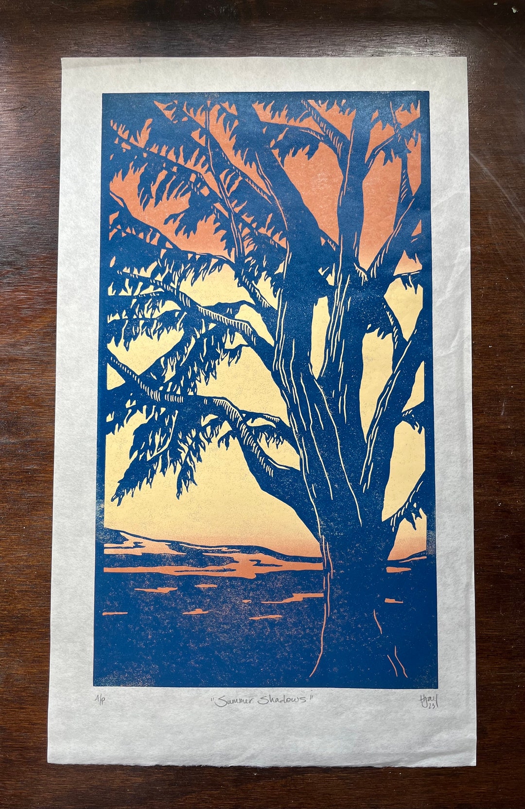 Eucalyptus Block Print, Original Linocut, Tree Block Print, Nature Art ...