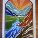 Mountain Block Print, Nature, Original Linocut, Nature Print, Nature ...