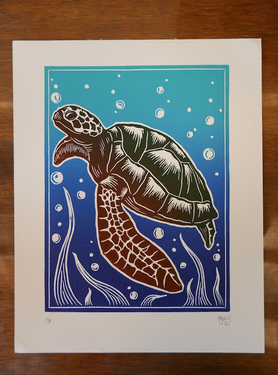 Block Print Ocean