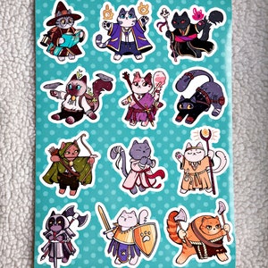 Dnd Cats Sticker - Etsy