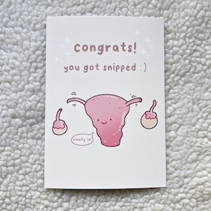 Sterilization Congratulations Card - Etsy