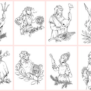 Pantheon Printable Coloring Pages - Etsy