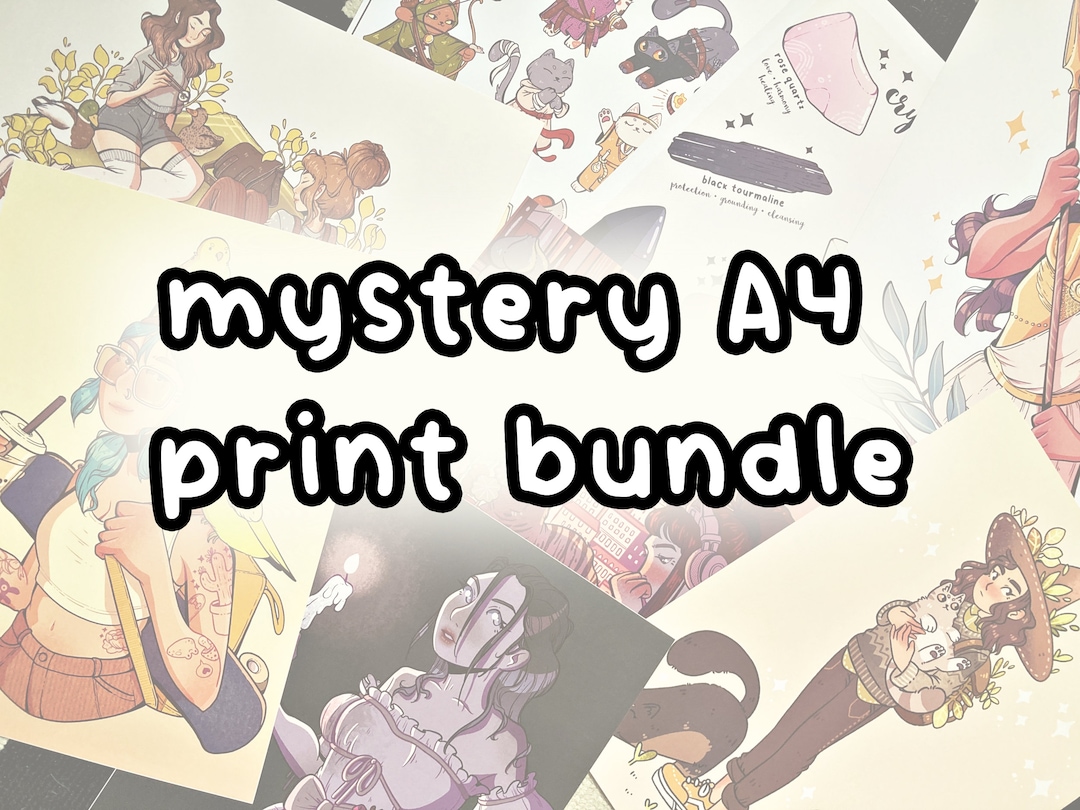 Mystery A4 Print Bundle - Etsy