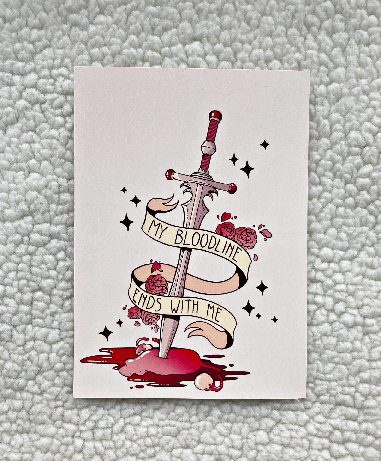 My Bloodline Ends With Me Postcard Print - Etsy UK
