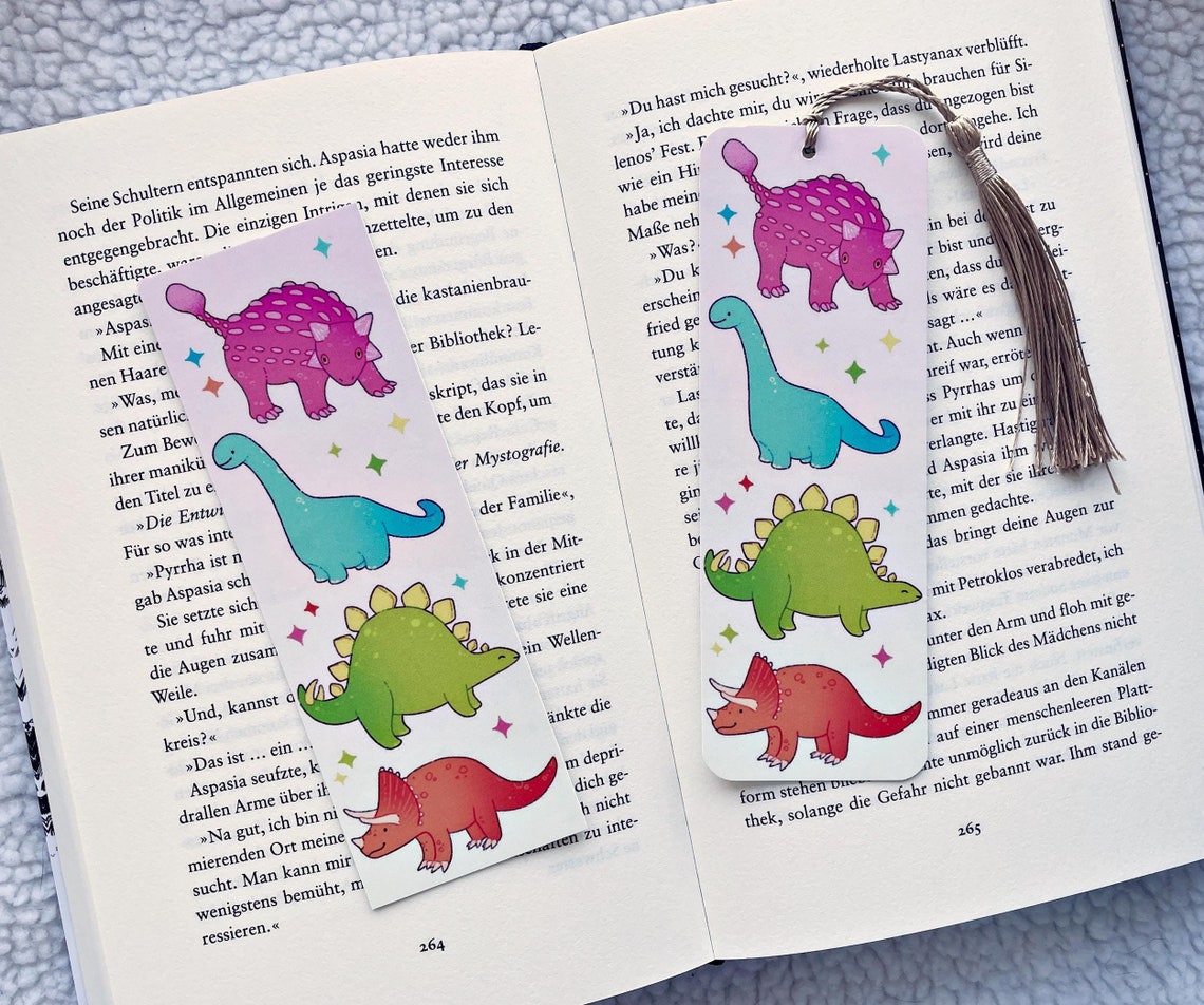 Dinosaur Gang Bookmark - Etsy