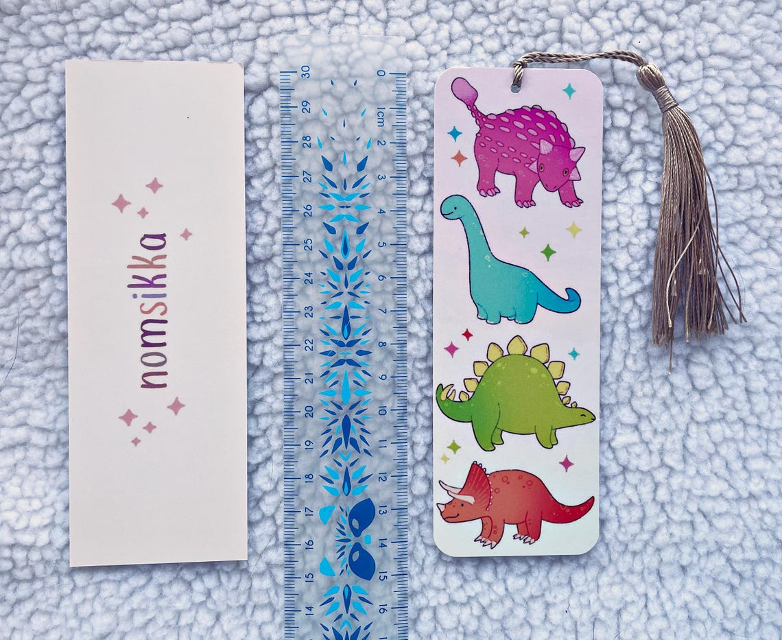 Dinosaur Gang Bookmark - Etsy