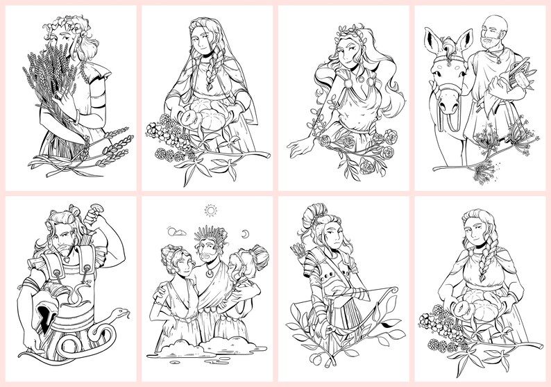 Pantheon Printable Coloring Pages - Etsy